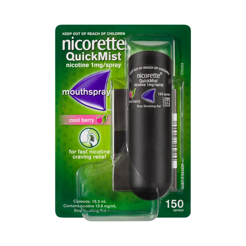 Nicorette Quit Smoking QuickMist Nicotine Mouth Spray Cool Berry ...